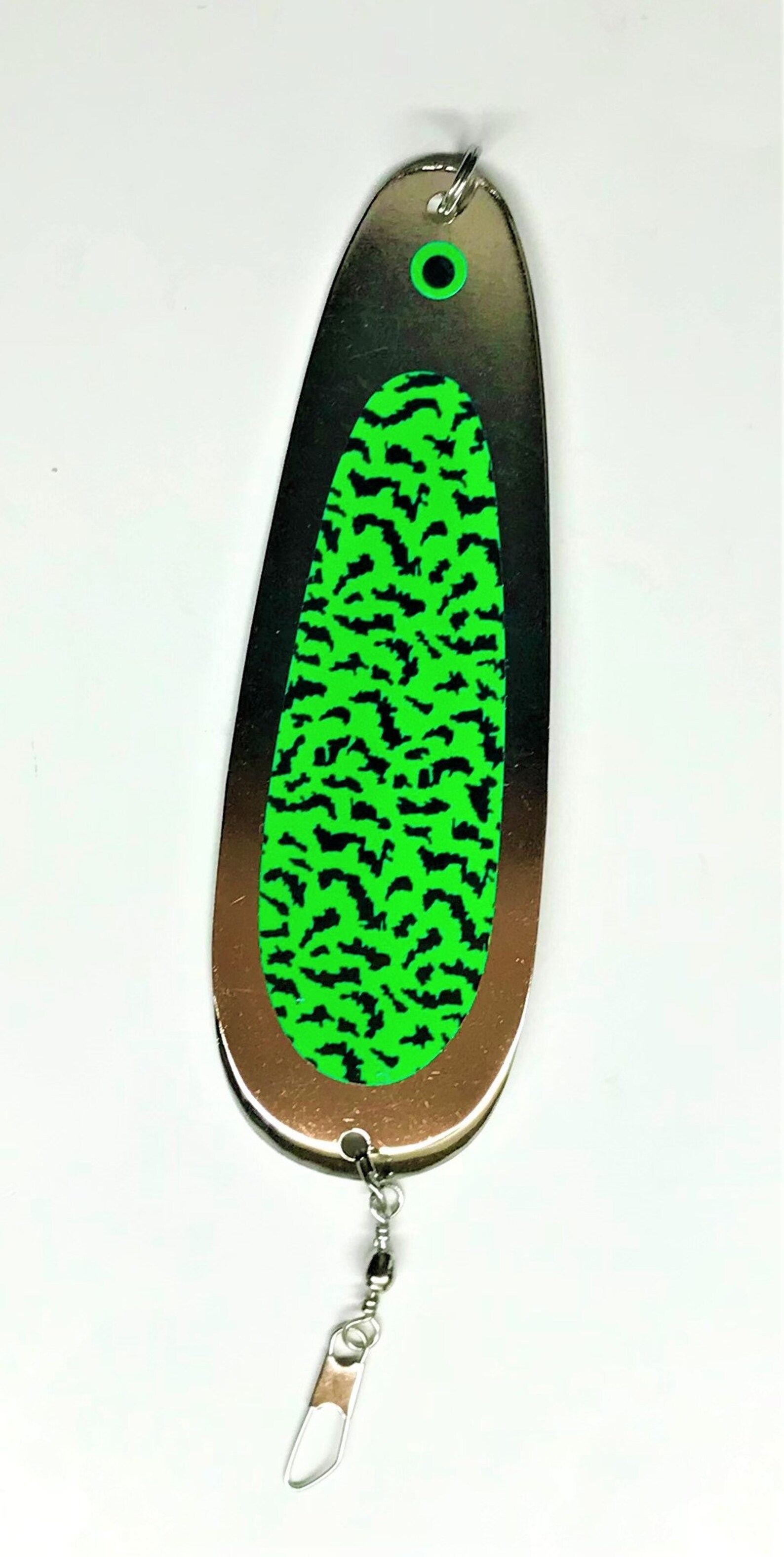 5.5-inch Trolling Dodger: Uv "green Tiger" - Etsy