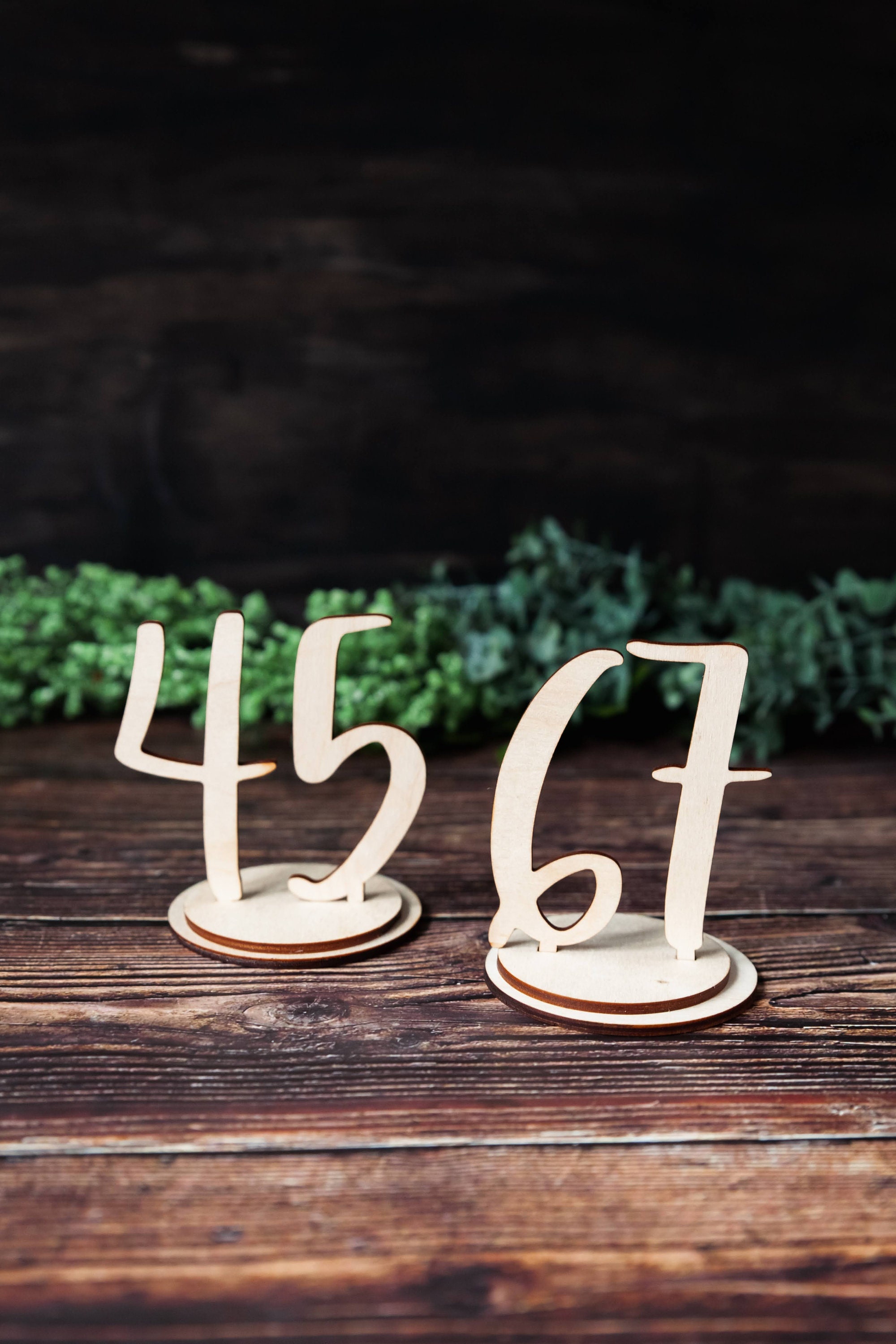 Numerical Table Numbers Wooden Wedding Party Table Sign - Etsy