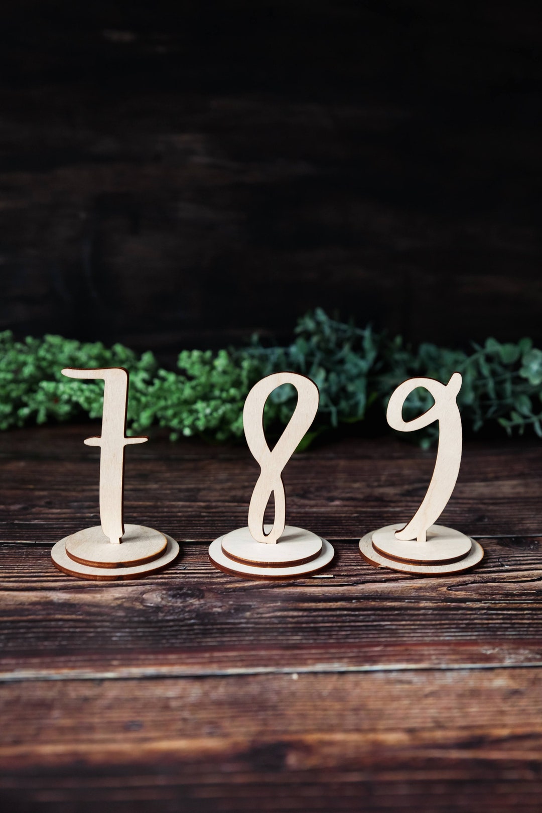 Numerical Table Numbers Wooden Wedding Party Table Sign Wedding Table ...