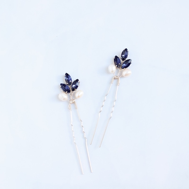 Blue Hair Pins - Etsy