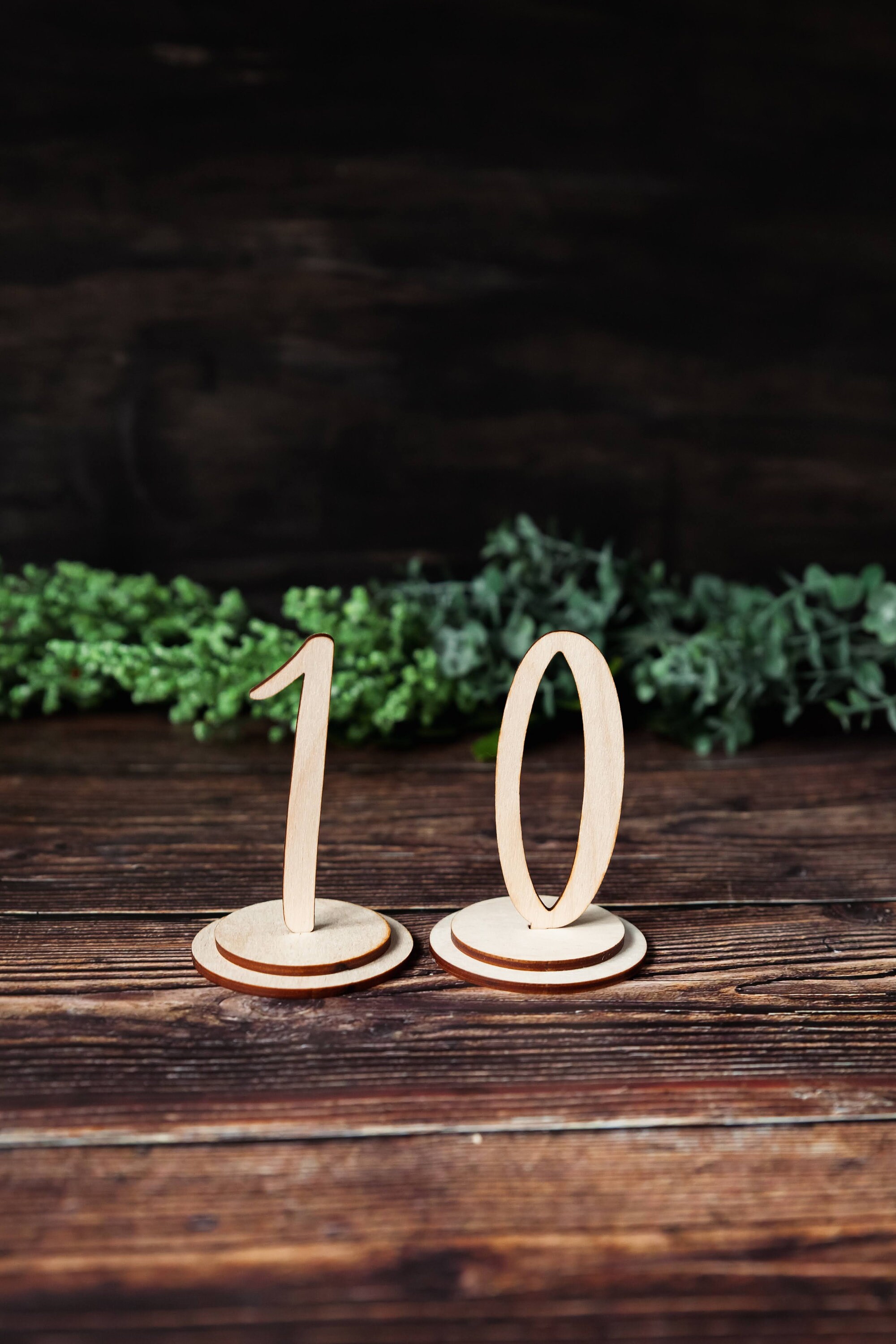 Numerical Table Numbers Wooden Wedding Party Table Sign - Etsy