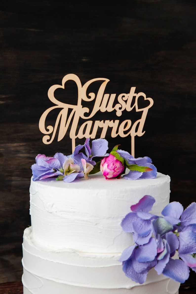Almost Married Wooden Cake Topper Bridal Cake Topper Bridal Shower Cake ...