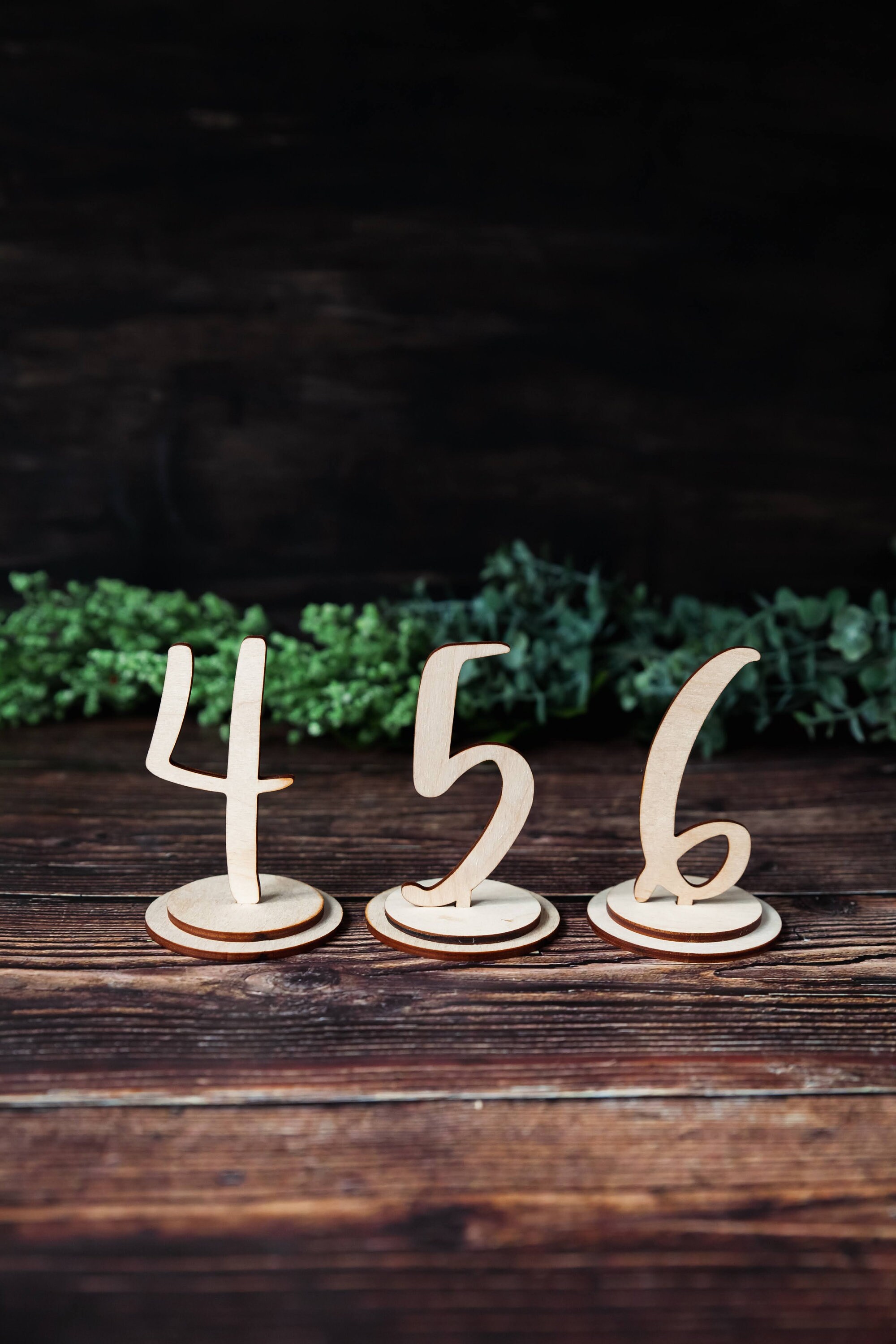 Numerical Table Numbers Wooden Wedding Party Table Sign - Etsy