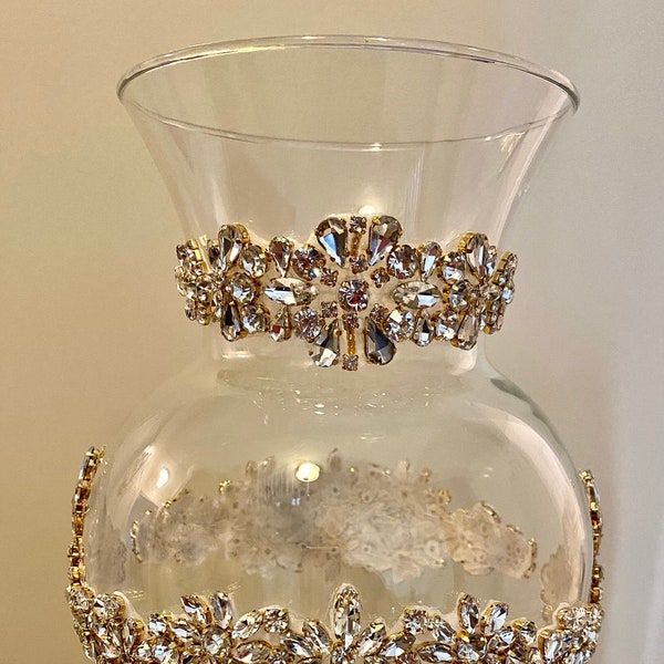 Rhinestone Vase - Etsy
