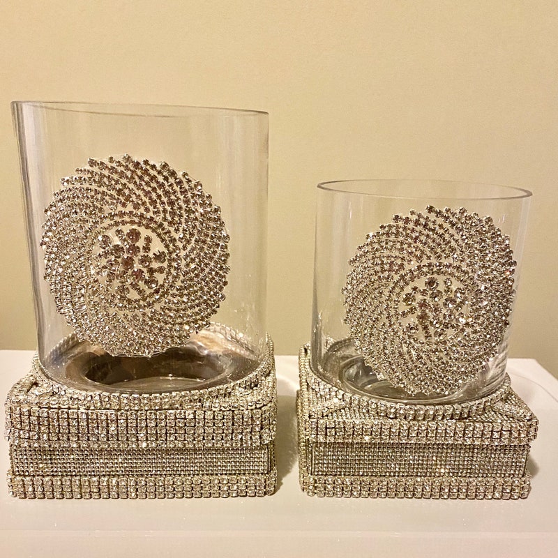 Rhinestone Candle - Etsy