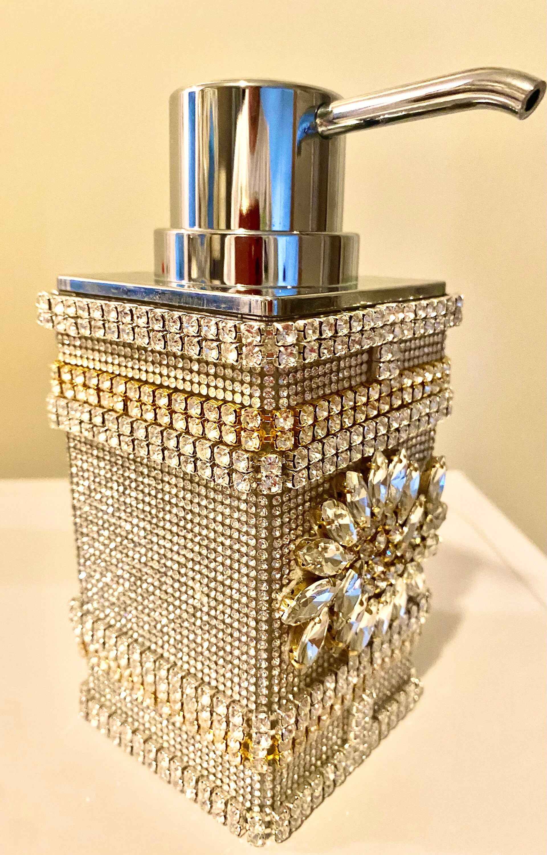 Rhinestone Crystal Liquid Soap Dispenser - Etsy