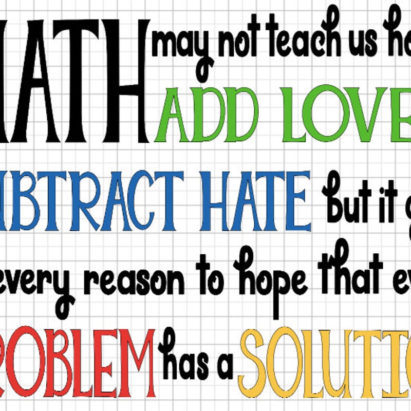 Math Decal - Etsy