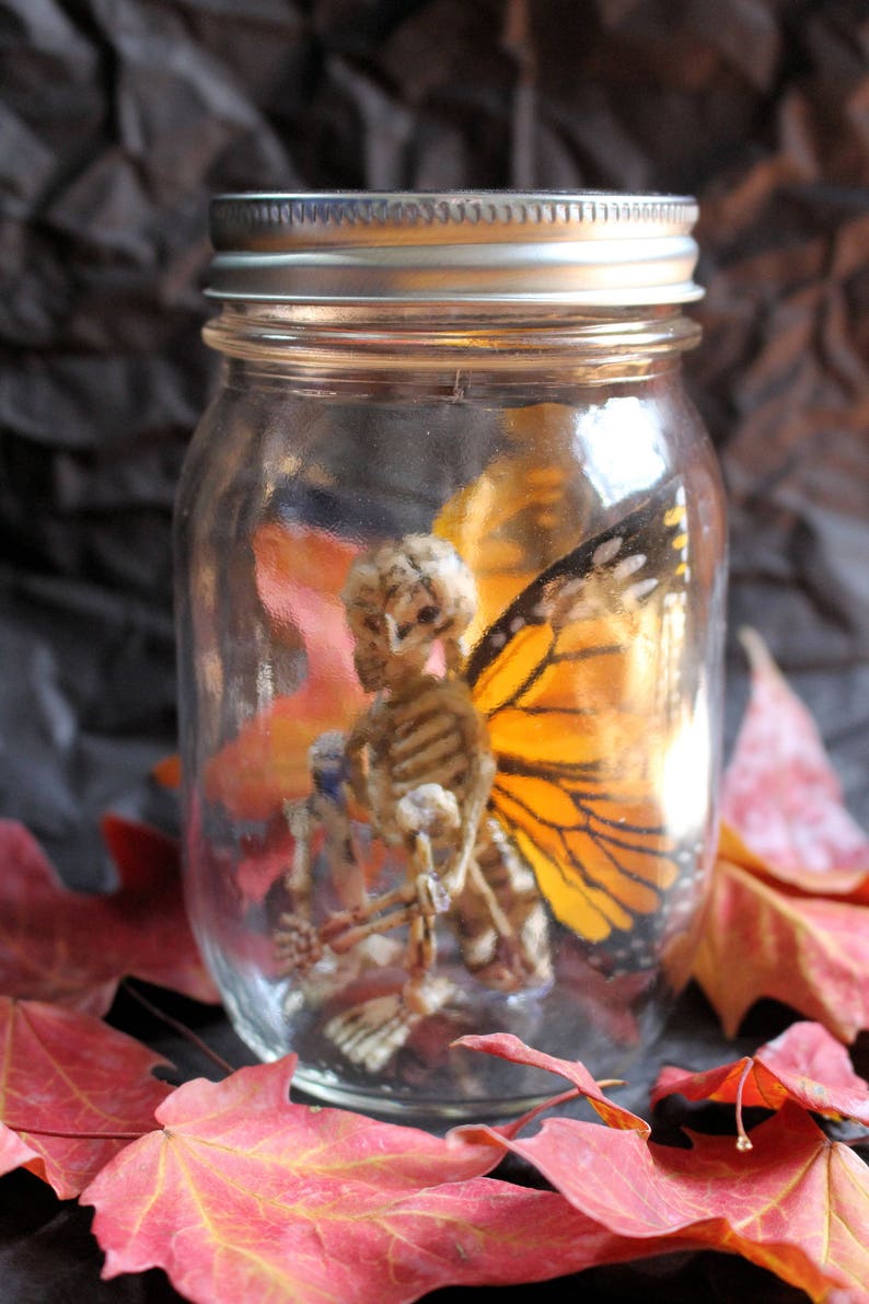 Halloween Skeleton Fairy in a Jar | Etsy