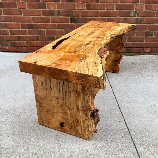 Live Edge Bench - Etsy