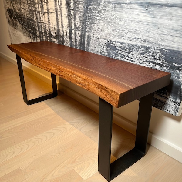 Live Edge Bench - Etsy