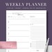 Weekly Planner Printable, Weekly Schedule, Weekly Printable, Weekly ...