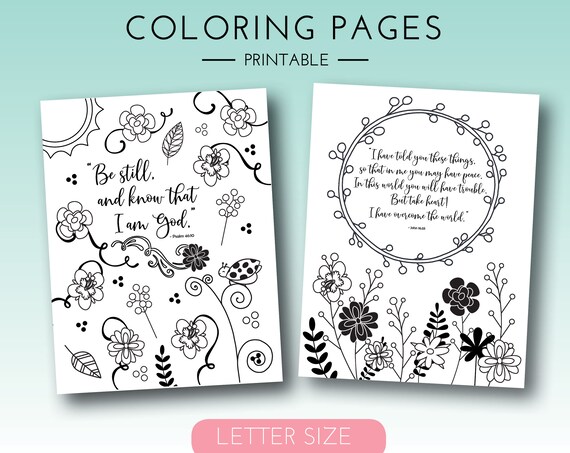 Be Still and Know and I Have Overcome Coloring Pages - Etsy