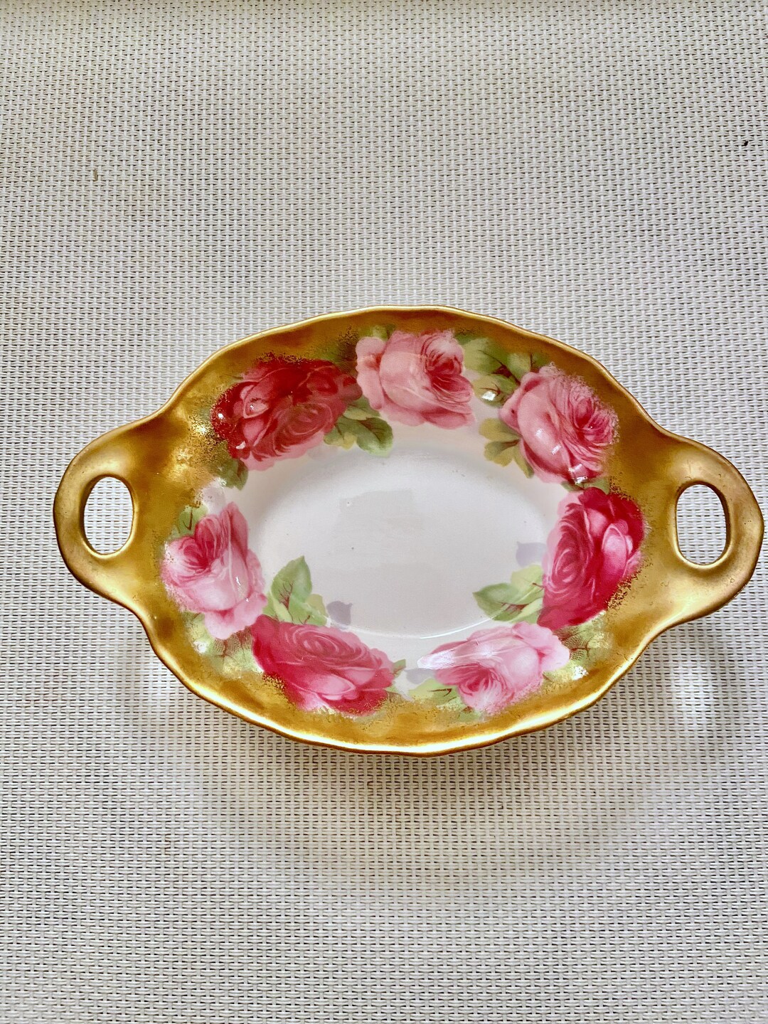 Royal Albert Heavy Gold Old English Rose Trinket Dish, Candy Dish ...