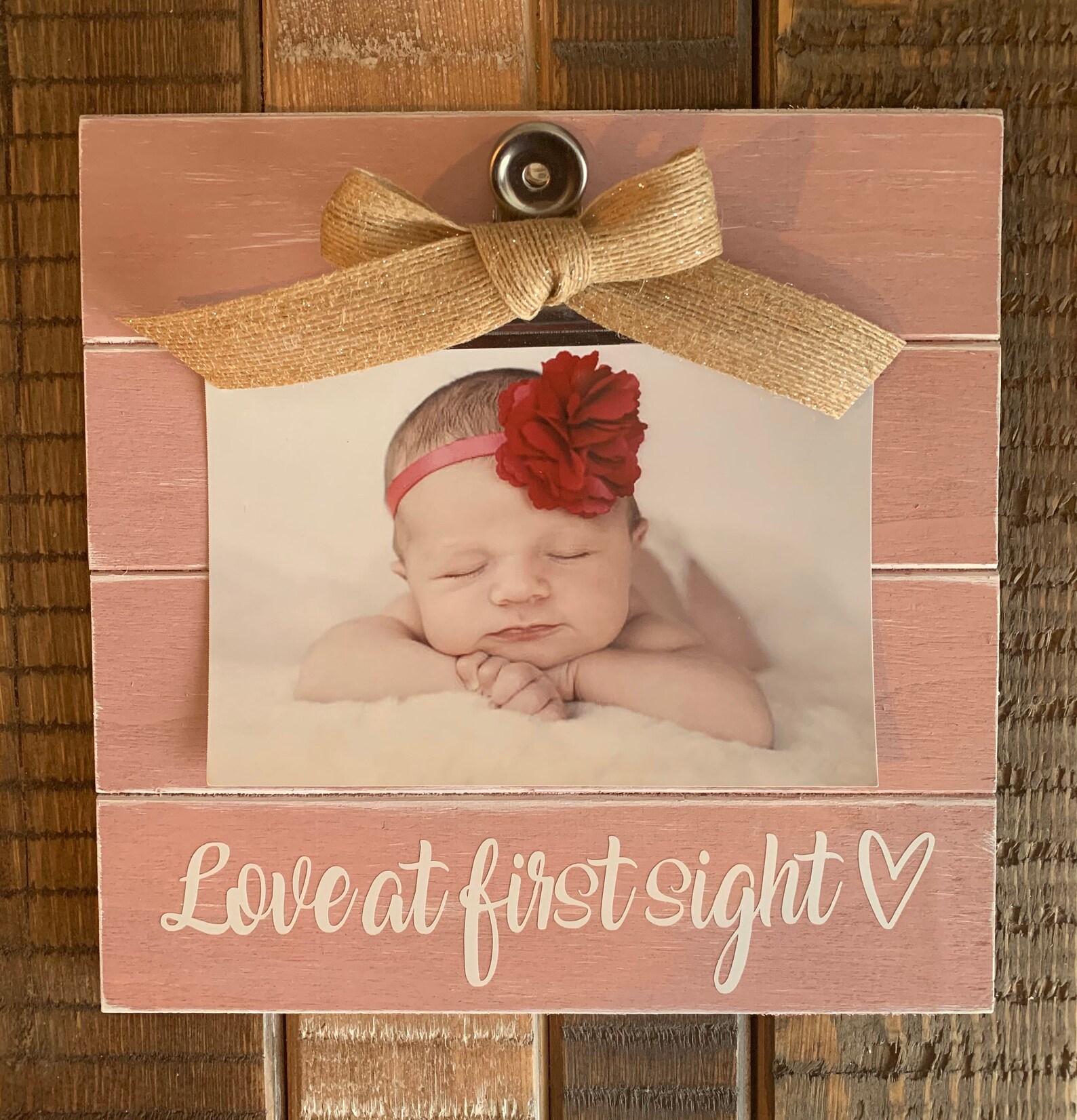 Love at First Sight Wood Frame Hand-painted in a Rustic Look - Etsy