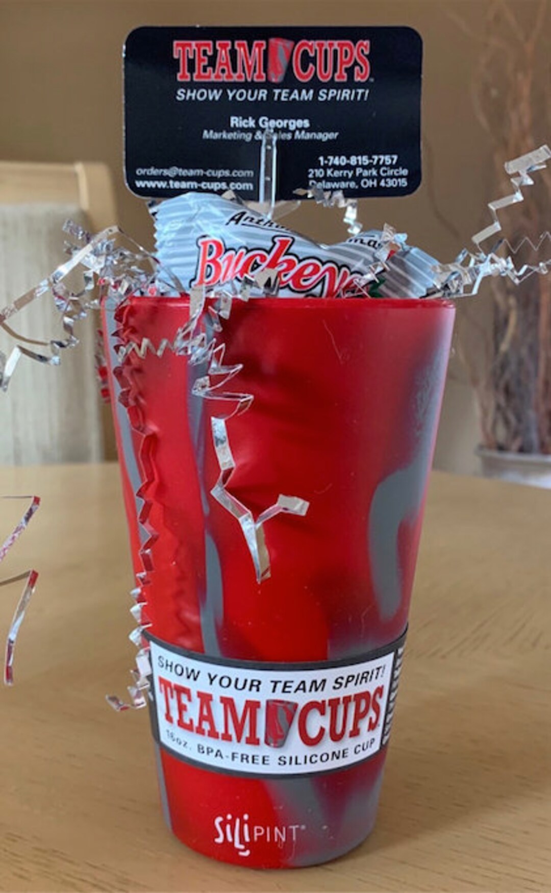 Teamcups - Scarlet and Grey 16-oz. Silicone Pint Cup for Ohio State ...