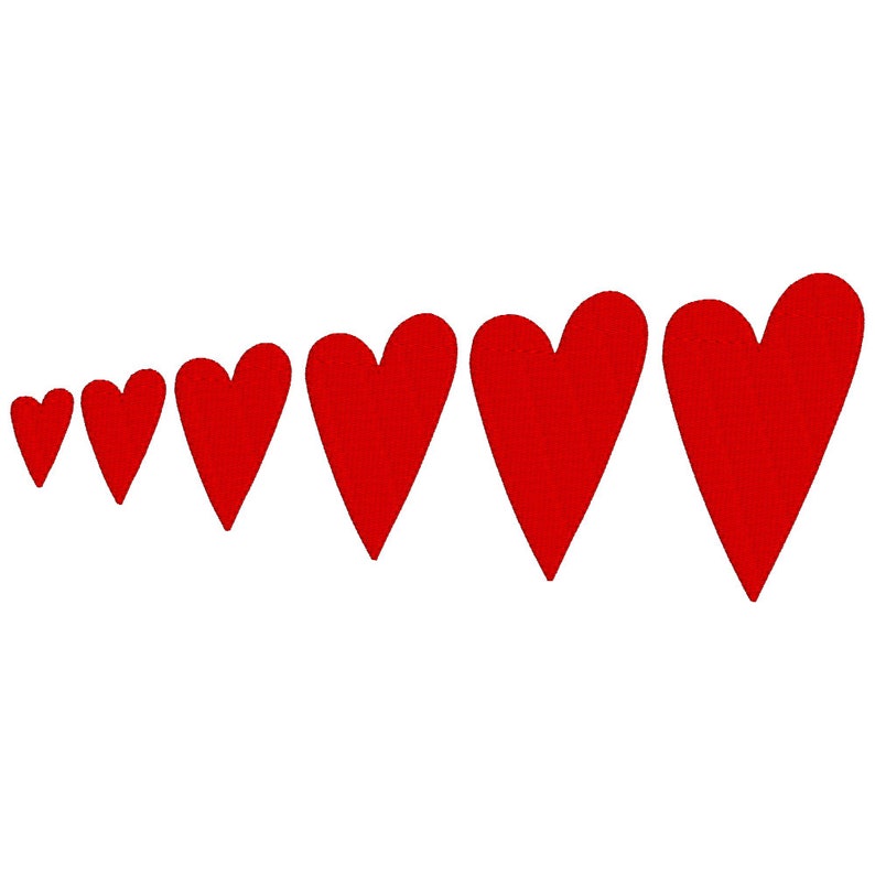 Long Heart,digital Download, Six Sizes, 1" to 4", Valentine's ...