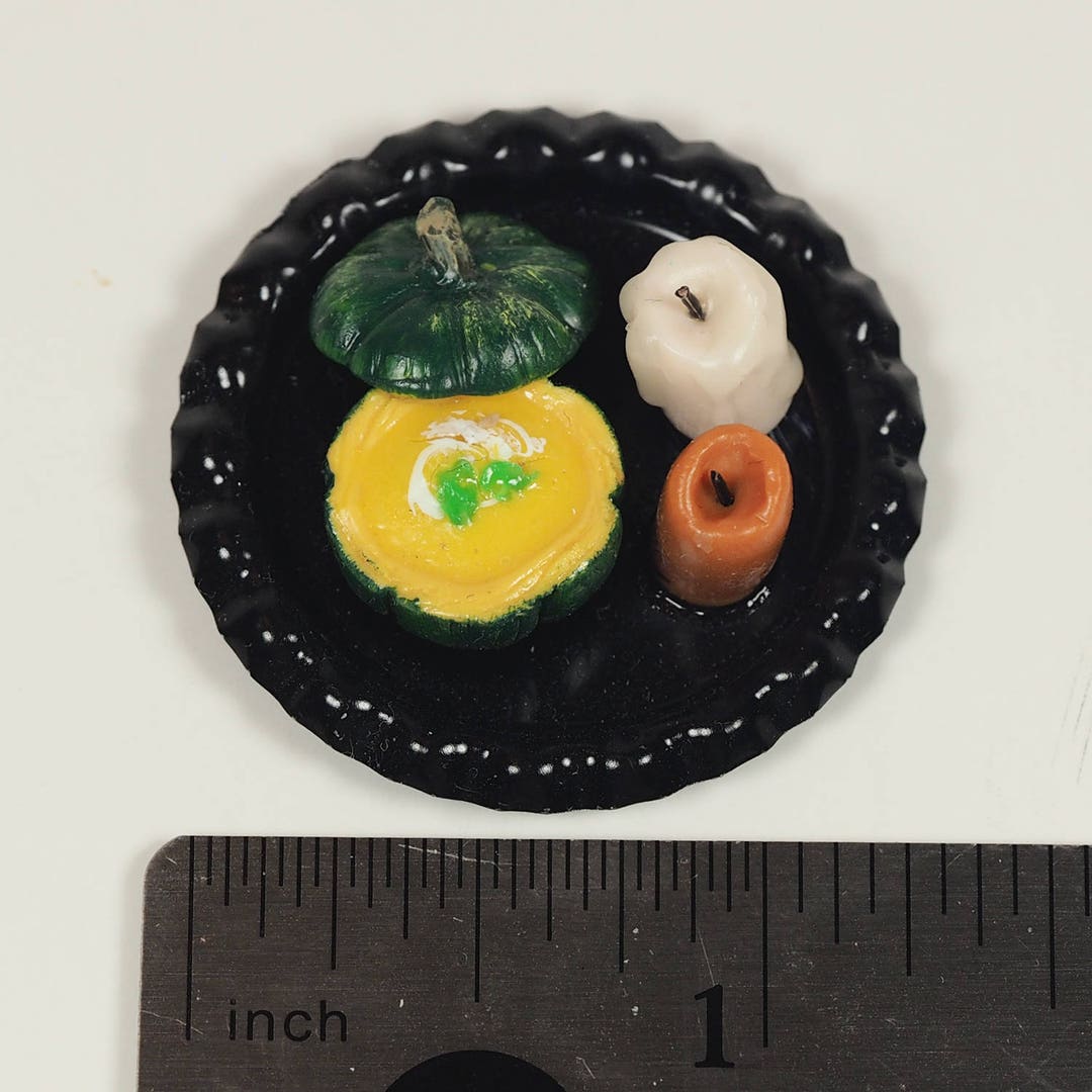 Miniature Creamy Kabocha Squash Soup & Candles Magnet - Etsy