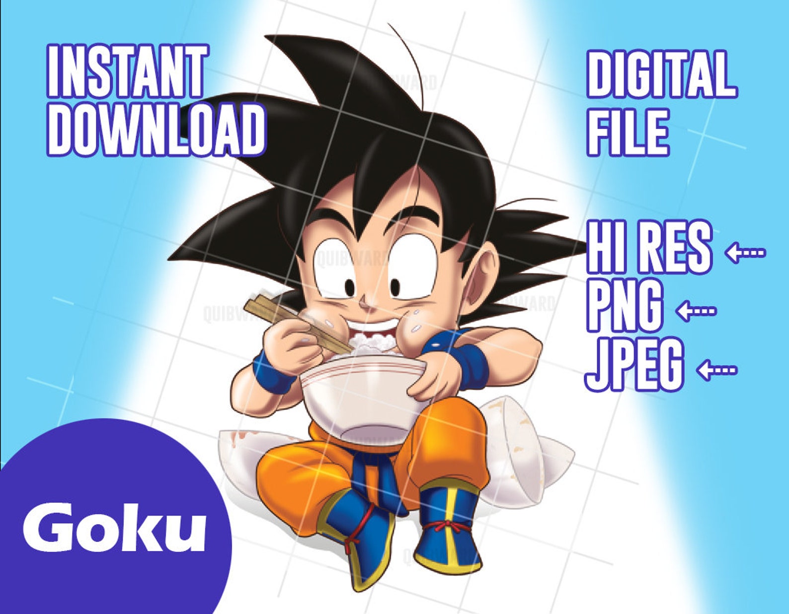 Goku Digital Download Image Dragonball Z Image Goku Decal Image - Etsy
