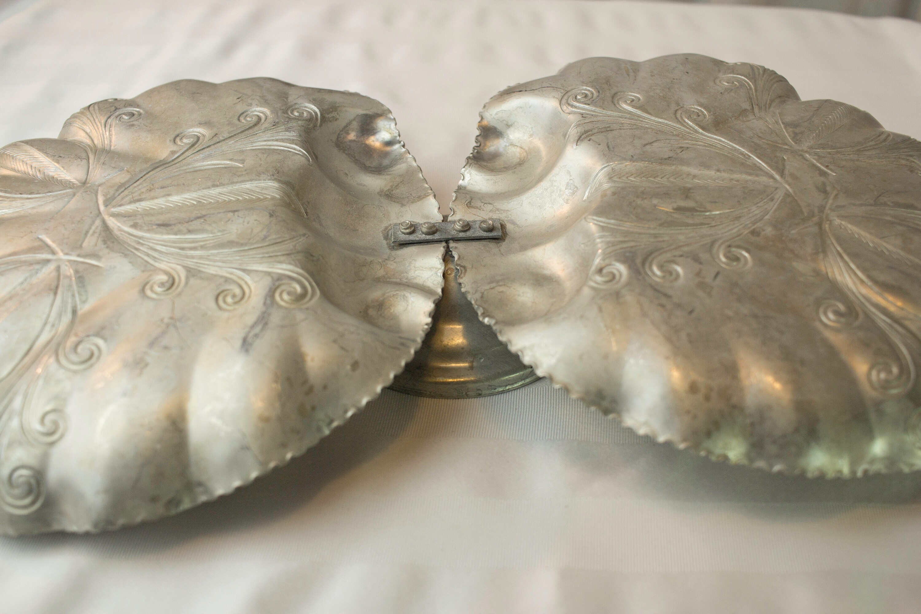 Forged Aluminum Double Serving Dish - Two Sides - for Dip or Jam and ...