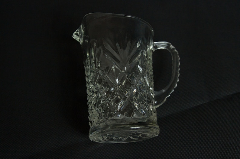 Vintage Pressed Glass Large Creamer or Juice Pitcher - Etsy
