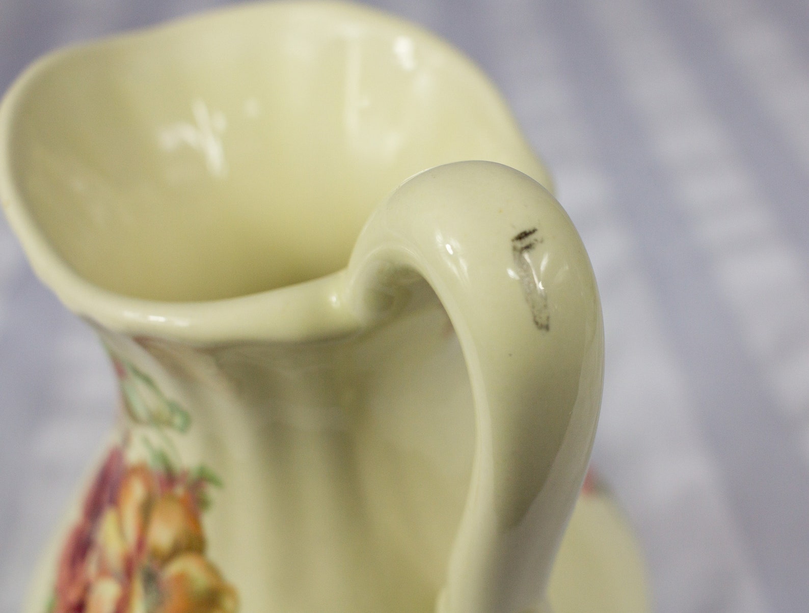 Small Vintage Floral Pitcher VB Athena California - Etsy