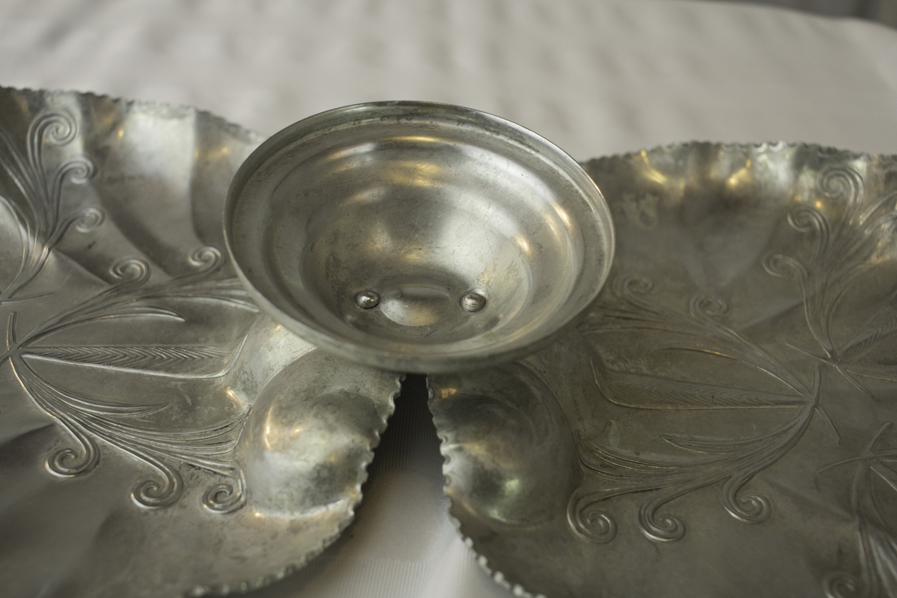 Forged Aluminum Double Serving Dish - Two Sides - for Dip or Jam and ...