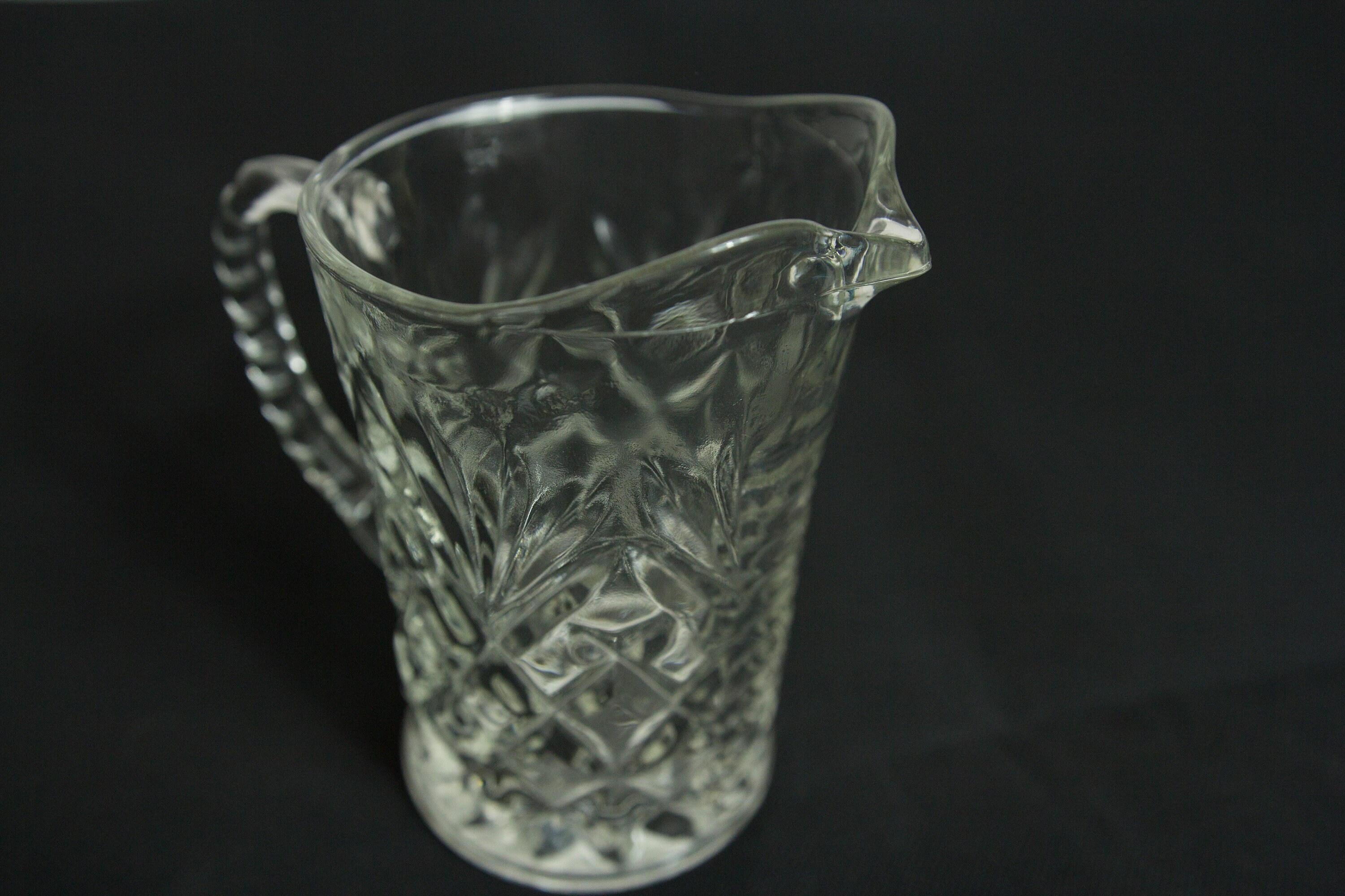 Vintage Pressed Glass Large Creamer or Juice Pitcher - Etsy