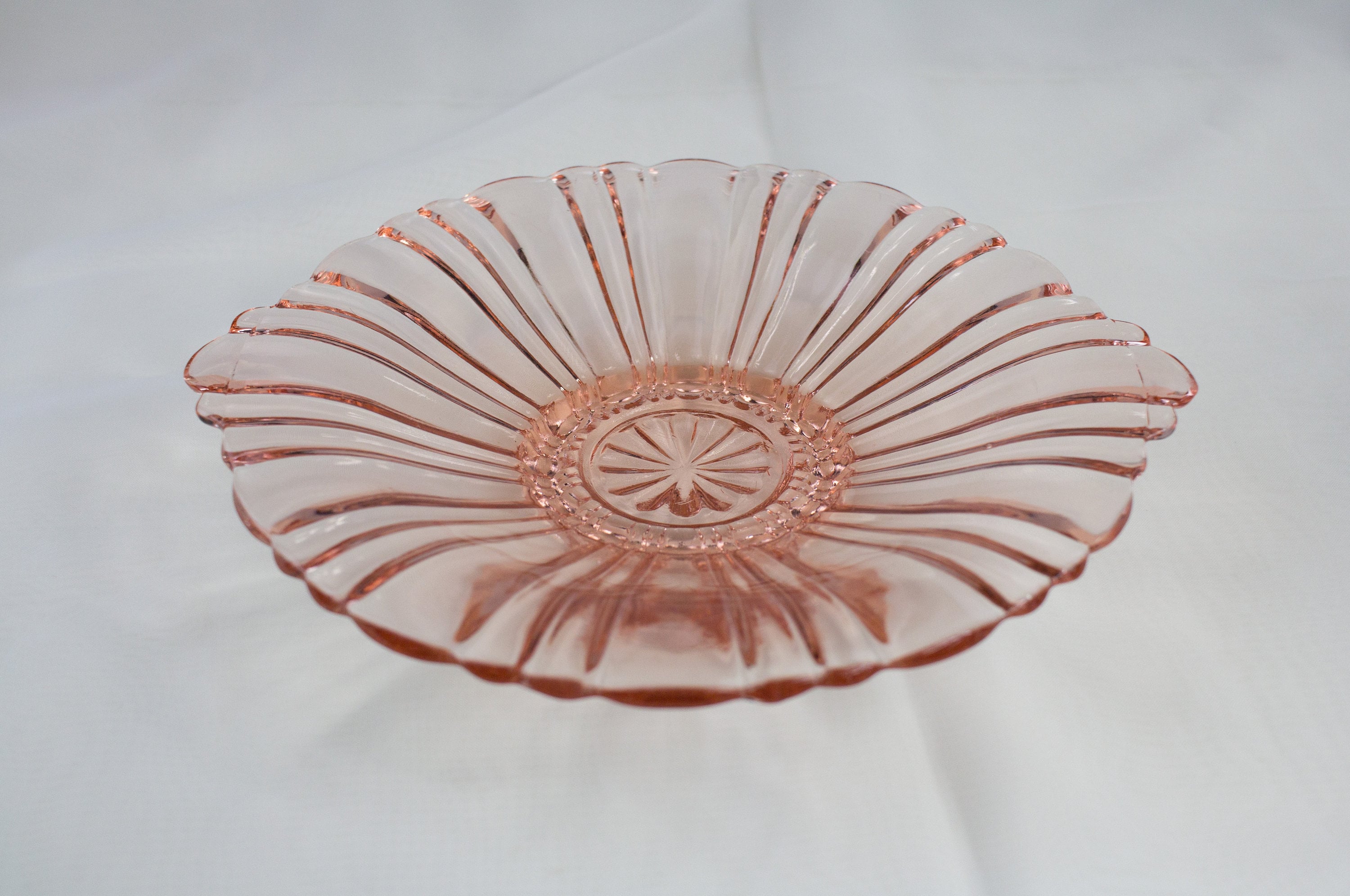 Pink Depression Glass Candy Dish Footed "old Cafe" - Anchor Hocking - Etsy