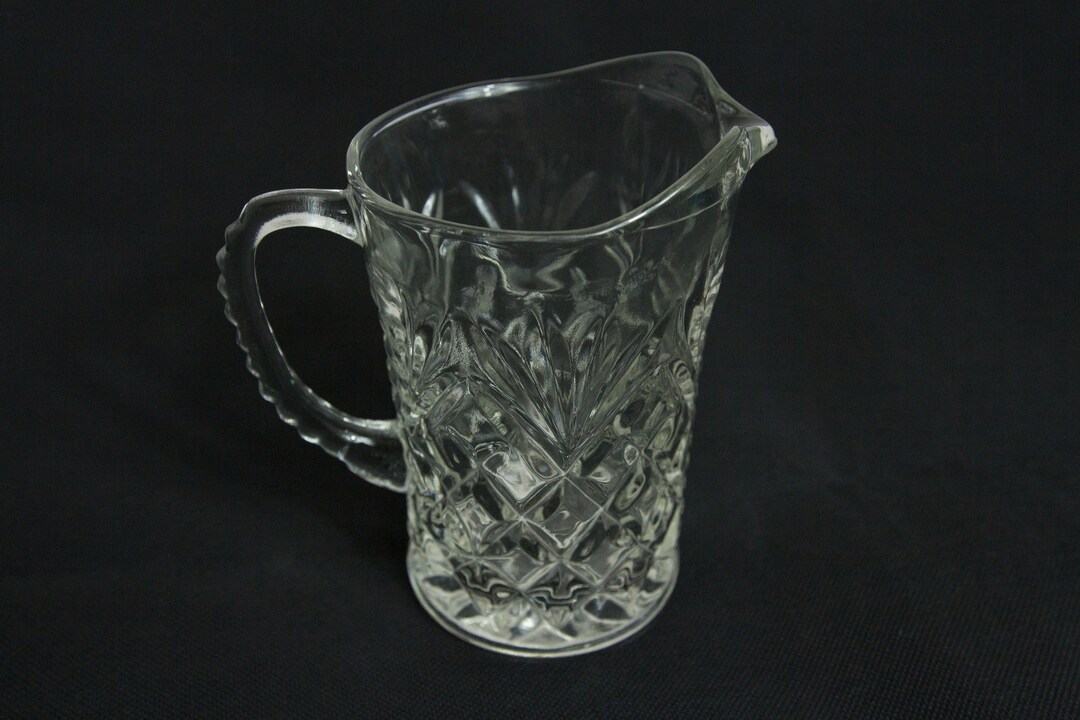 Vintage Pressed Glass Large Creamer or Juice Pitcher - Etsy
