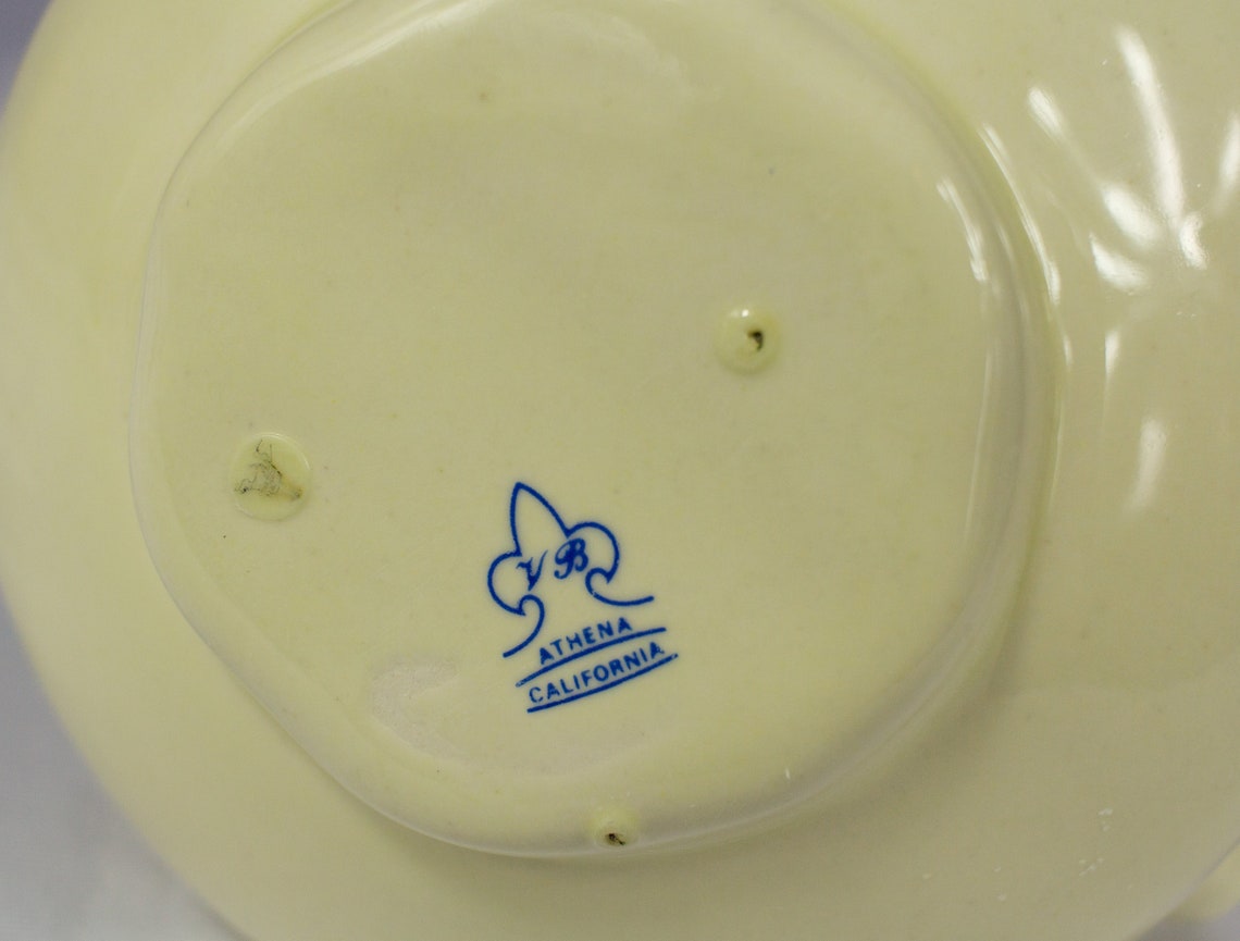 Small Vintage Floral Pitcher VB Athena California - Etsy