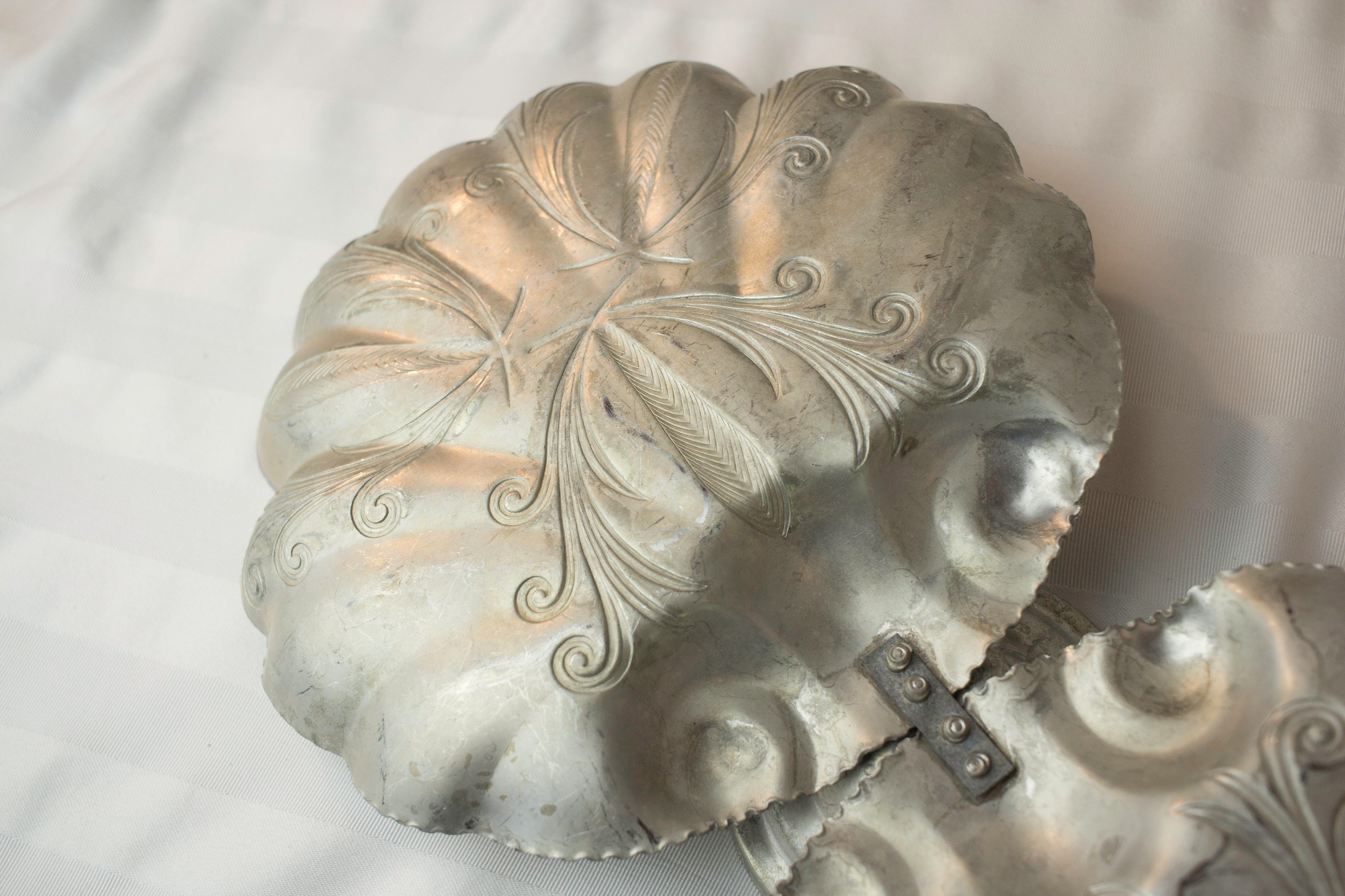 Forged Aluminum Double Serving Dish - Two Sides - for Dip or Jam and ...