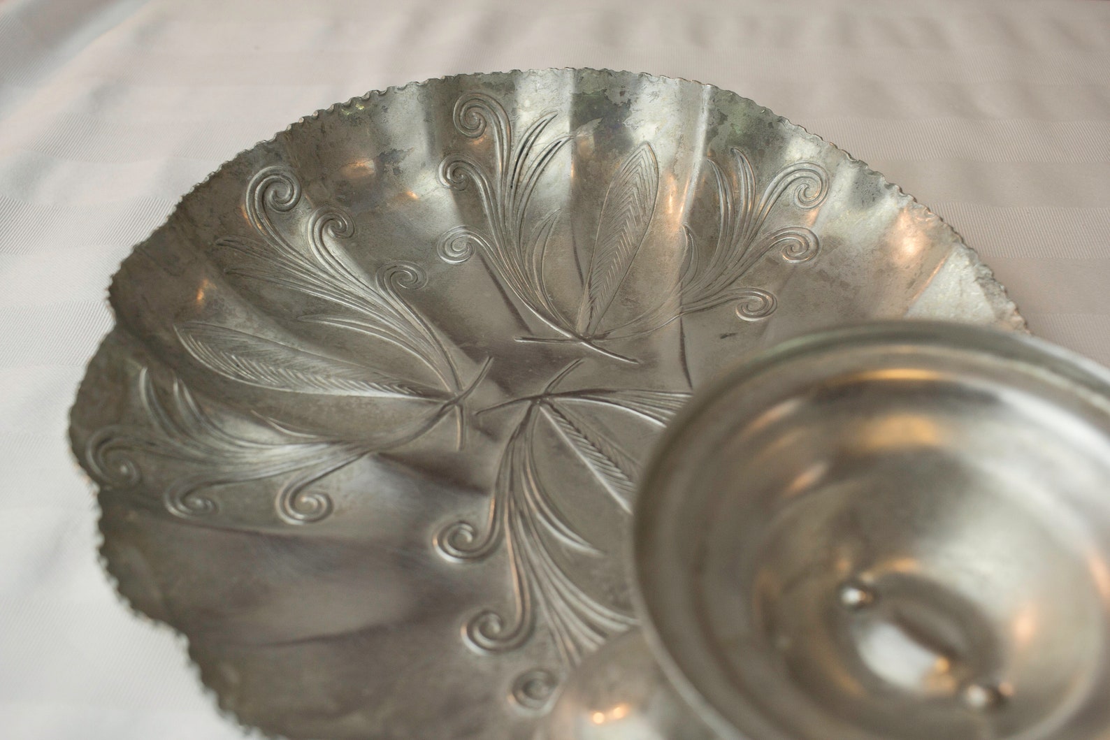 Forged Aluminum Double Serving Dish - Two Sides - for Dip or Jam and ...