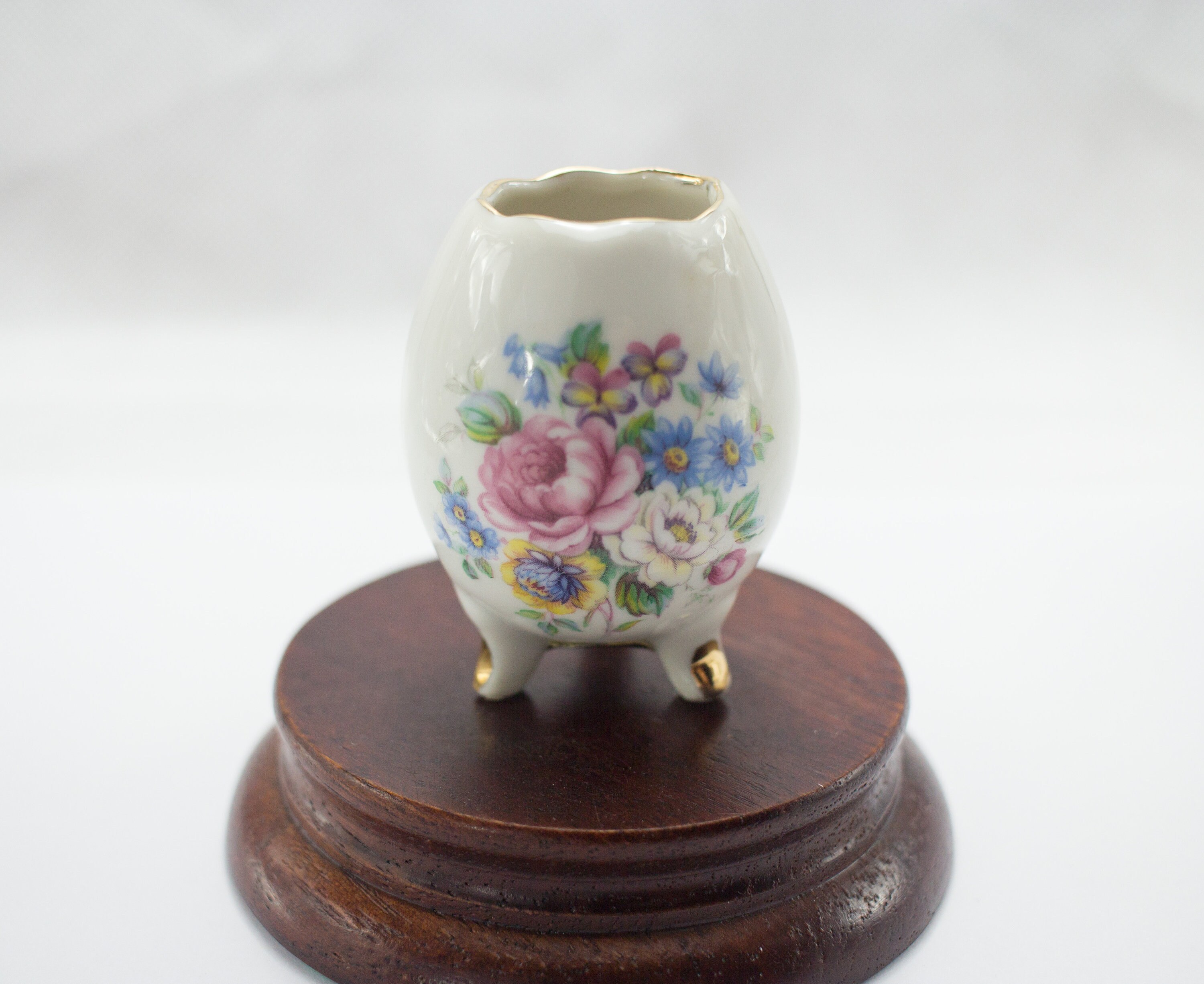 Crown West Fine Porcelain Footed Egg Toothpick Holder - Etsy