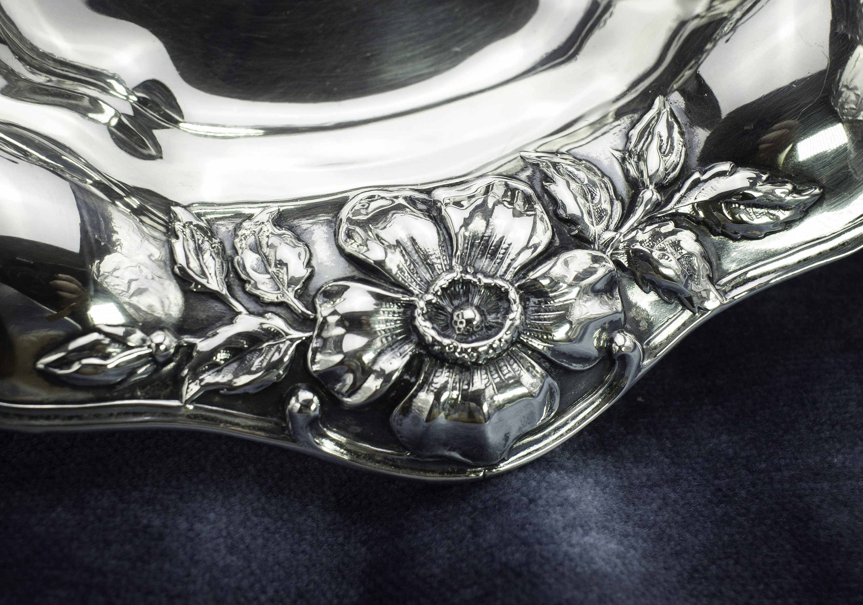 Alvin Sterling Silver Repousse Floral Dish or Bowl 1135 Vintage Art Nouveau - Etsy