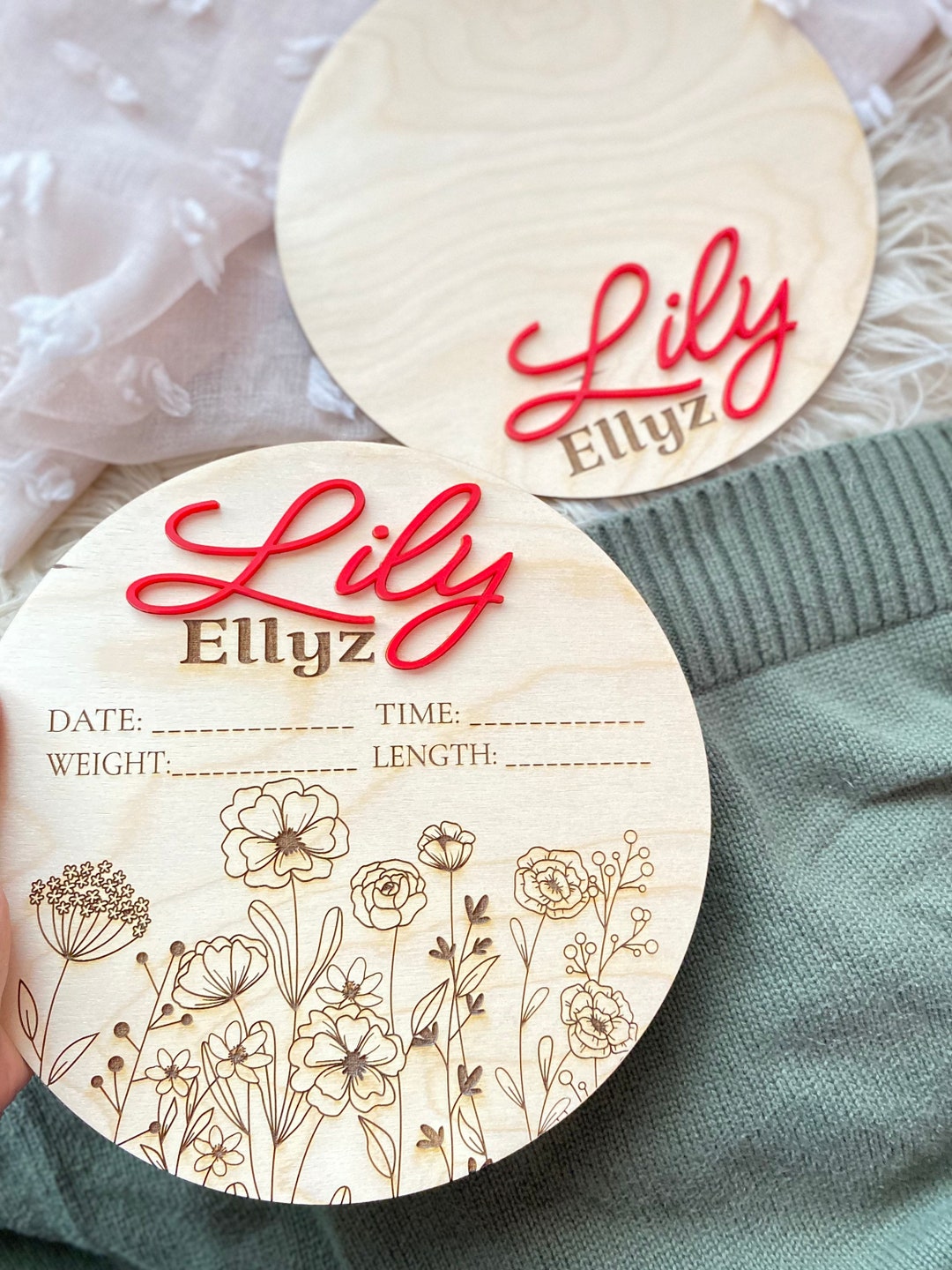 Personalized Baby Name Sign, Birth Stat Announcement, Hospital Name ...