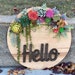 Hello Sign With Succulents, Wood Flower Succulents, Succulent Wall ...
