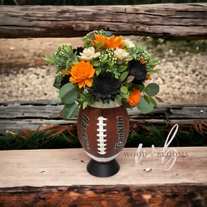 Football Bouquet, Flower Arrangement, Sola Wood Flower, Football Gift ...
