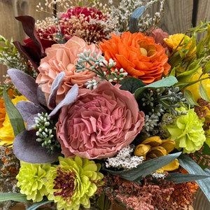 Fall Boho Bouquet, Wildflower Bouquet, Sola Wood Flower, Wild Bridal ...