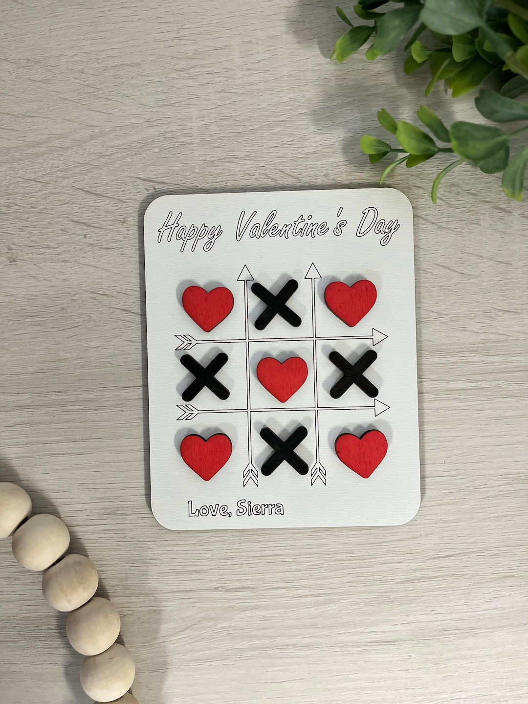 Valentine Tic Tac Toe, Tic Tac Toe Board Game, Kids Valentine Gift ...