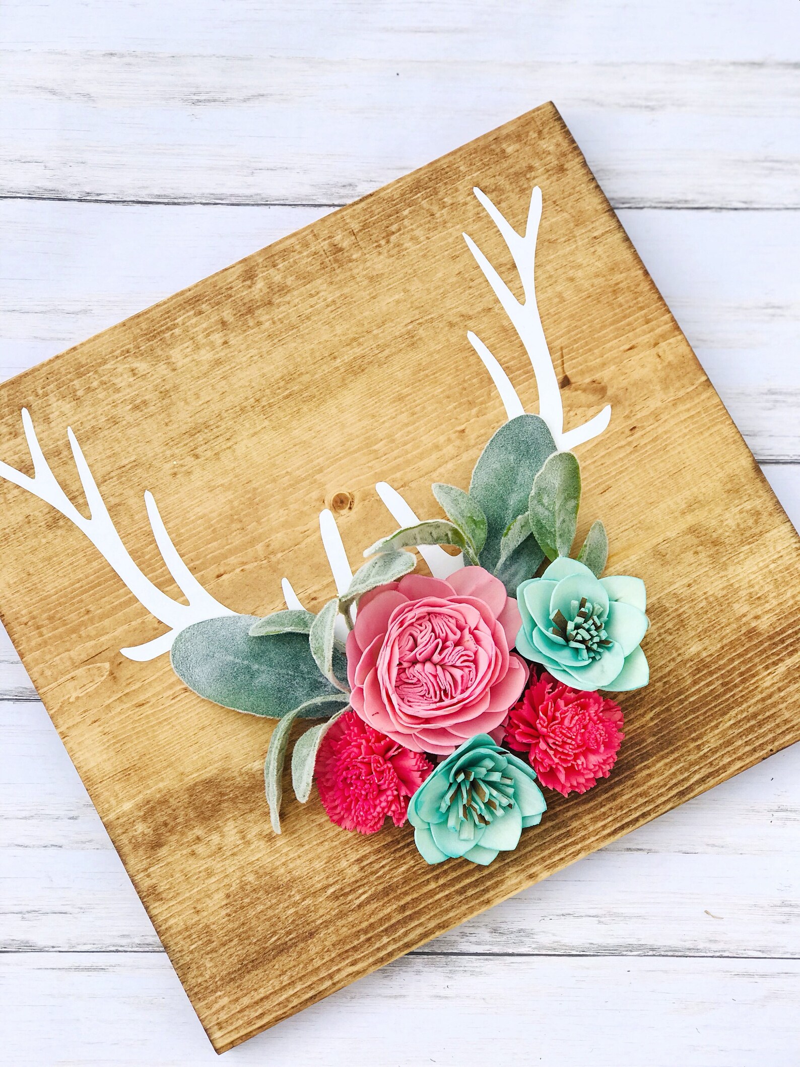 Deer Antler Sign Personalized Lastname Wood Sign Rustic - Etsy