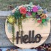 Hello Sign With Succulents Wood Flower Succulents Succulent - Etsy