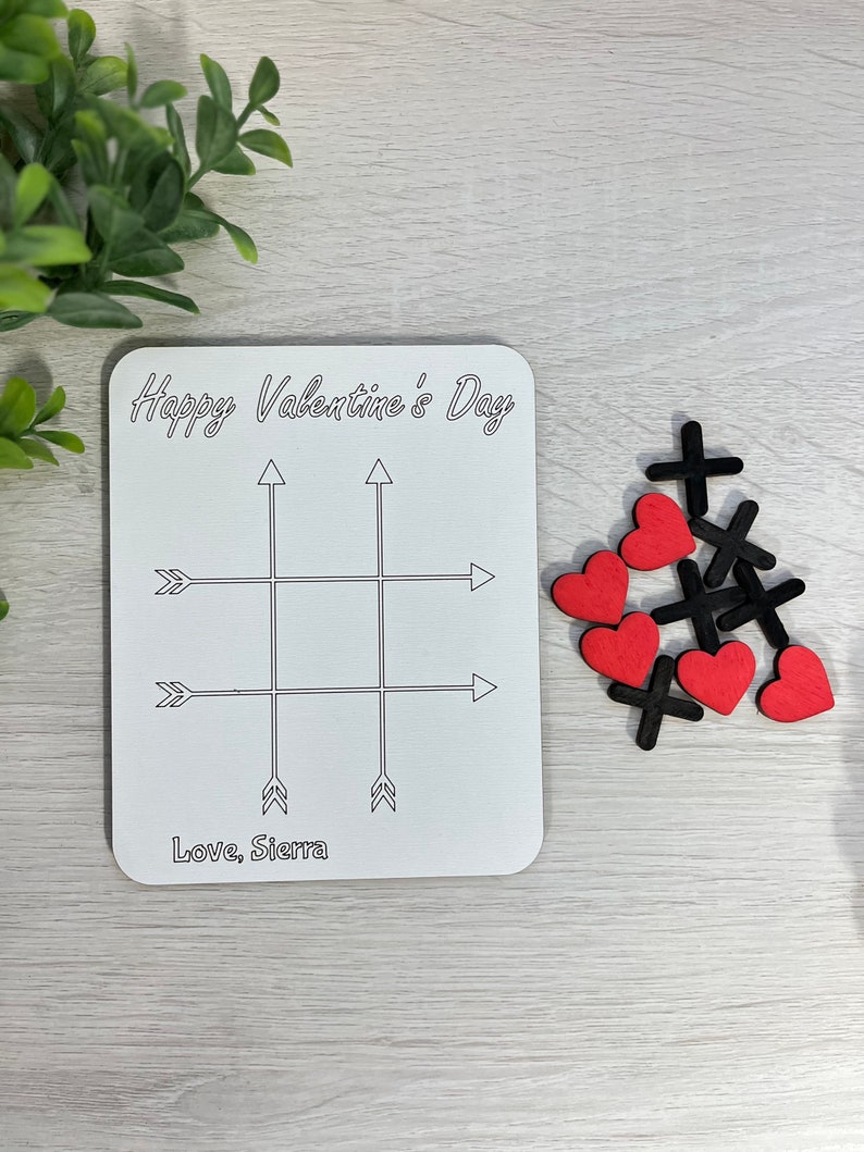 Valentine Tic Tac Toe Tic Tac Toe Board Game Kids Valentine - Etsy