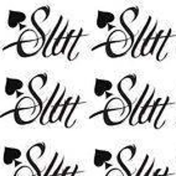 Slut Tattoo Etsy