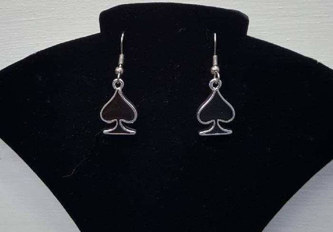 QUEEN of SPADES EARRINGS - Etsy