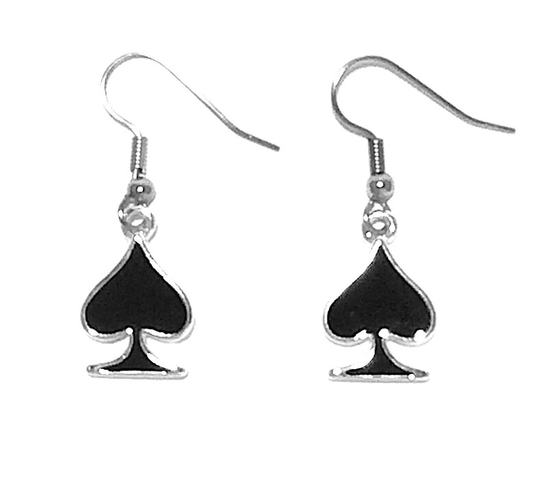 QUEEN of SPADES EARRINGS - Etsy