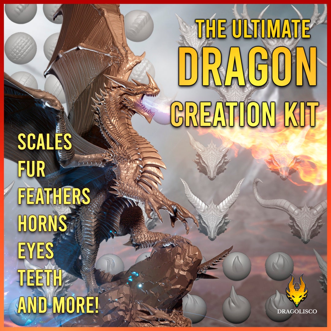 350+ Dragon 3D Brushes for Zbrush - Etsy