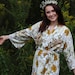 Vintage Garden OCHRE Bridesmaid Robes Floral Pattern Bridesmaid Robe I ...