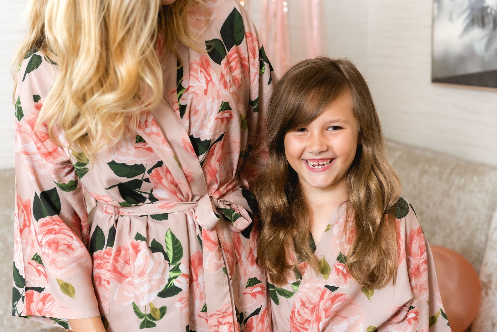 Rose Gold Bridesmaid Robe Blush Rayon Cotton Bridesmaid Robe - Etsy