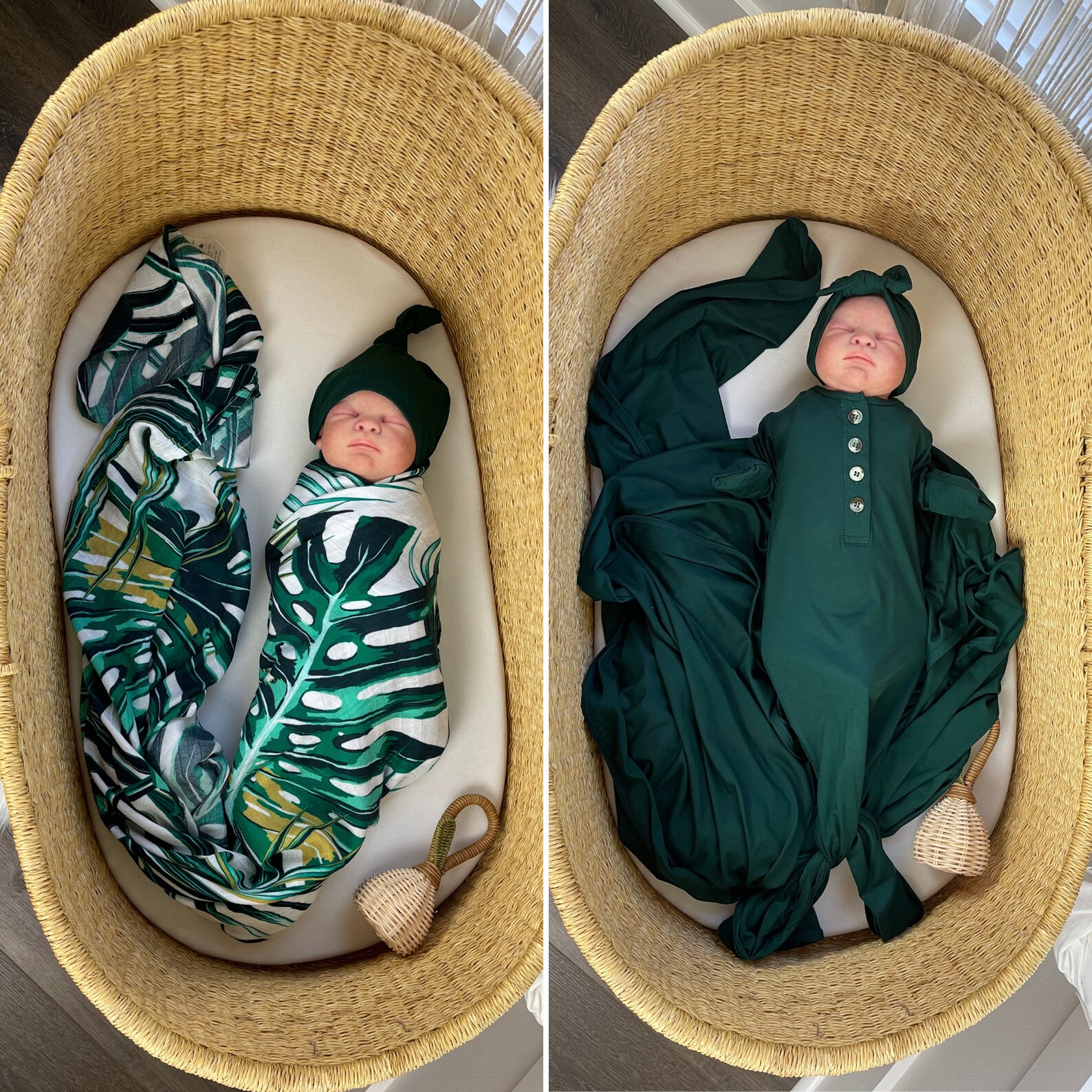 Tropical Palm Maternity Robe and Matching Baby Outfits DAD - Etsy