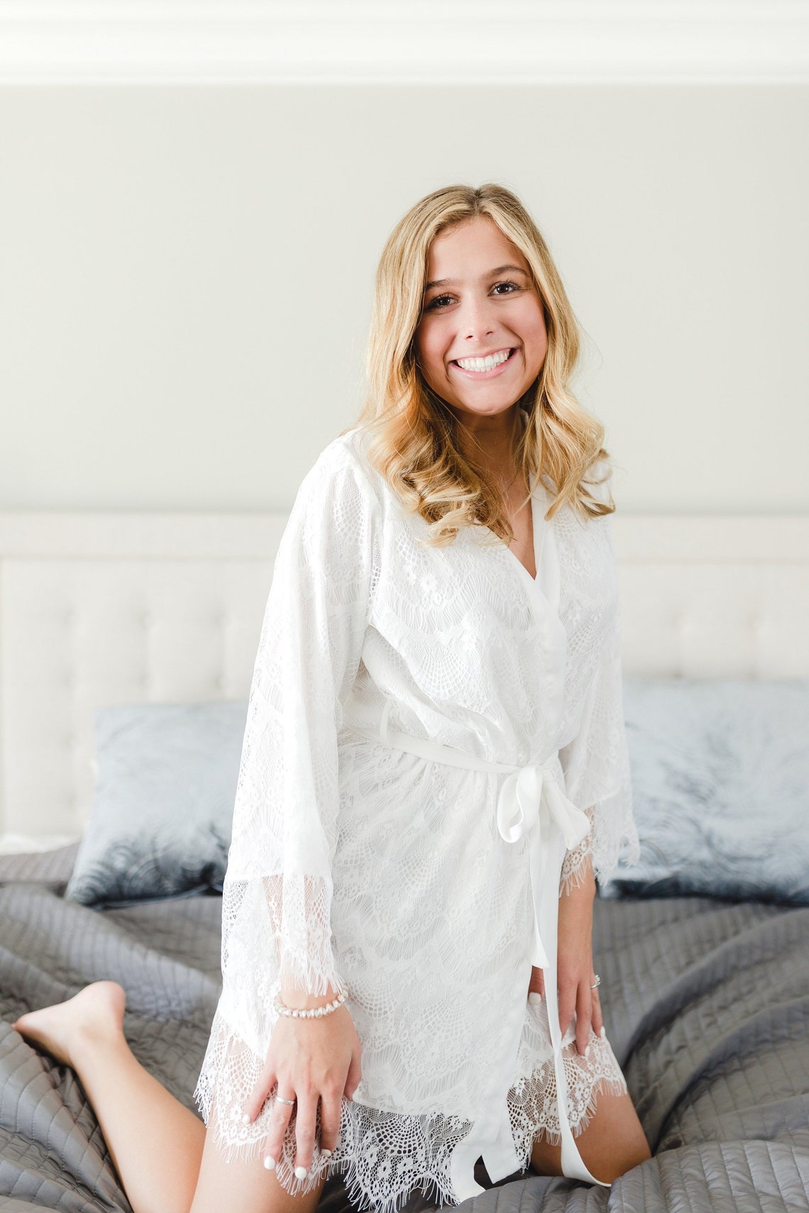 Premium Quality White Lace Kimono Robe I Lace Robe for Women | Etsy